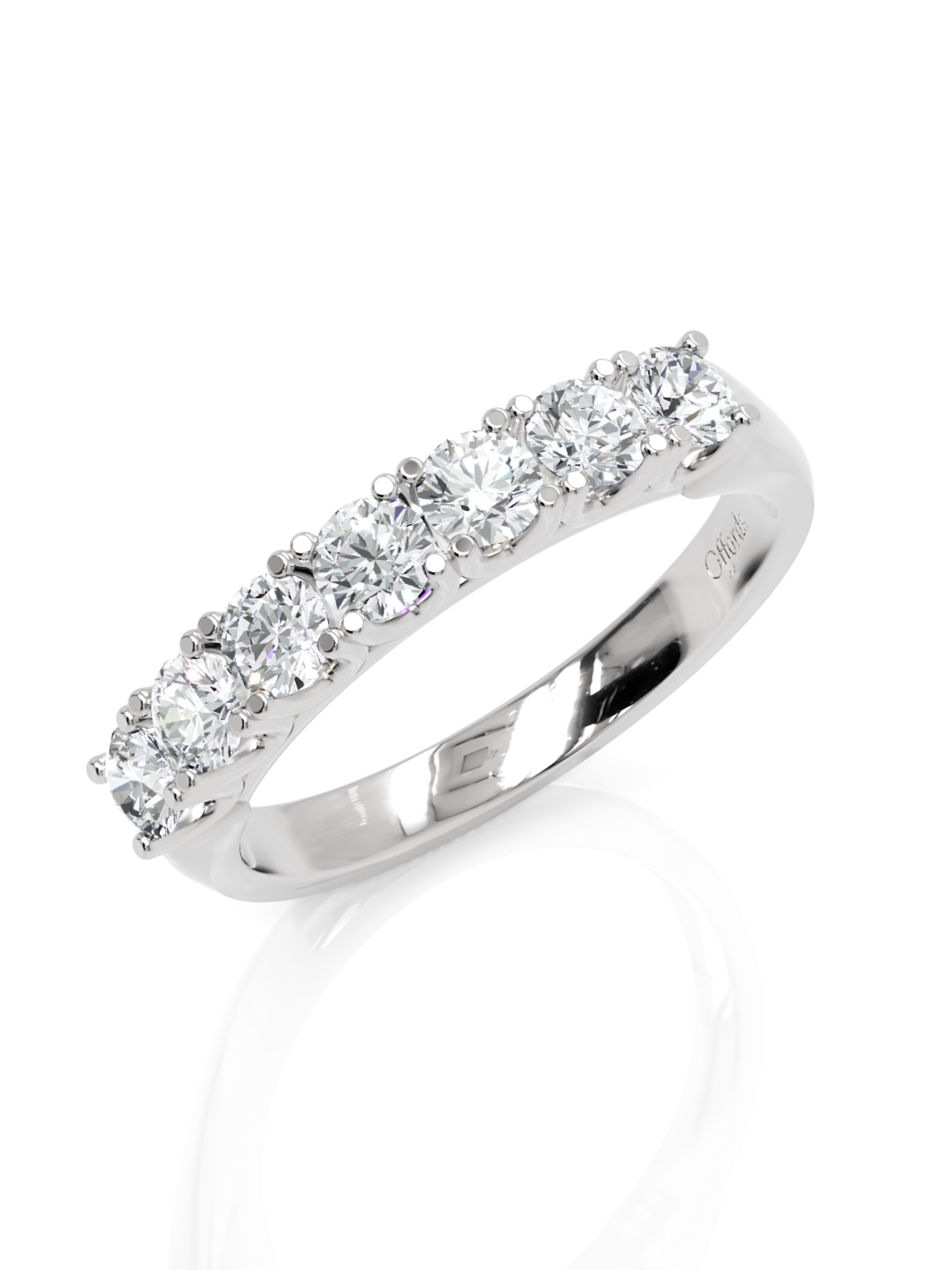 Platinum diamond seven stone eternity ring – Offord & Sons