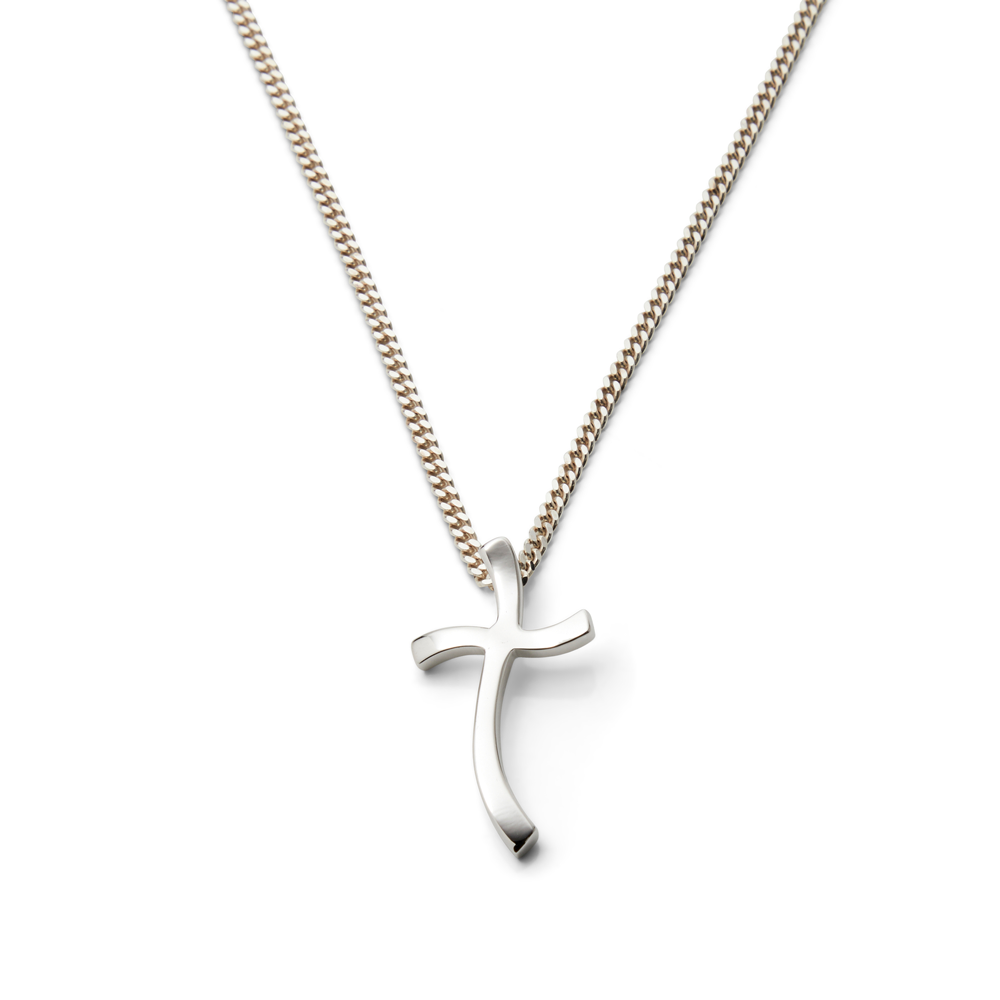Saturno Sterling Silver Wavy Cross Pendant – Offord & Sons