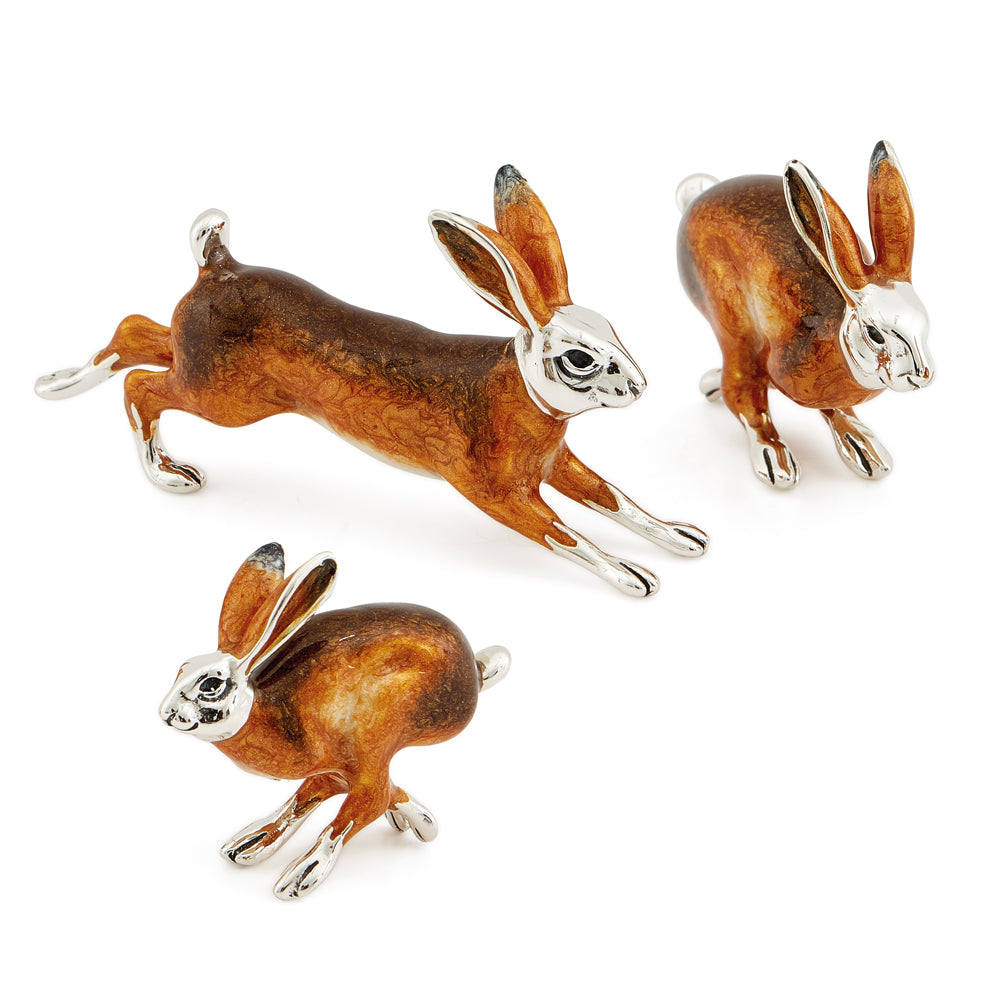 Saturno Silver & Enamelled Hare Family – Offord & Sons